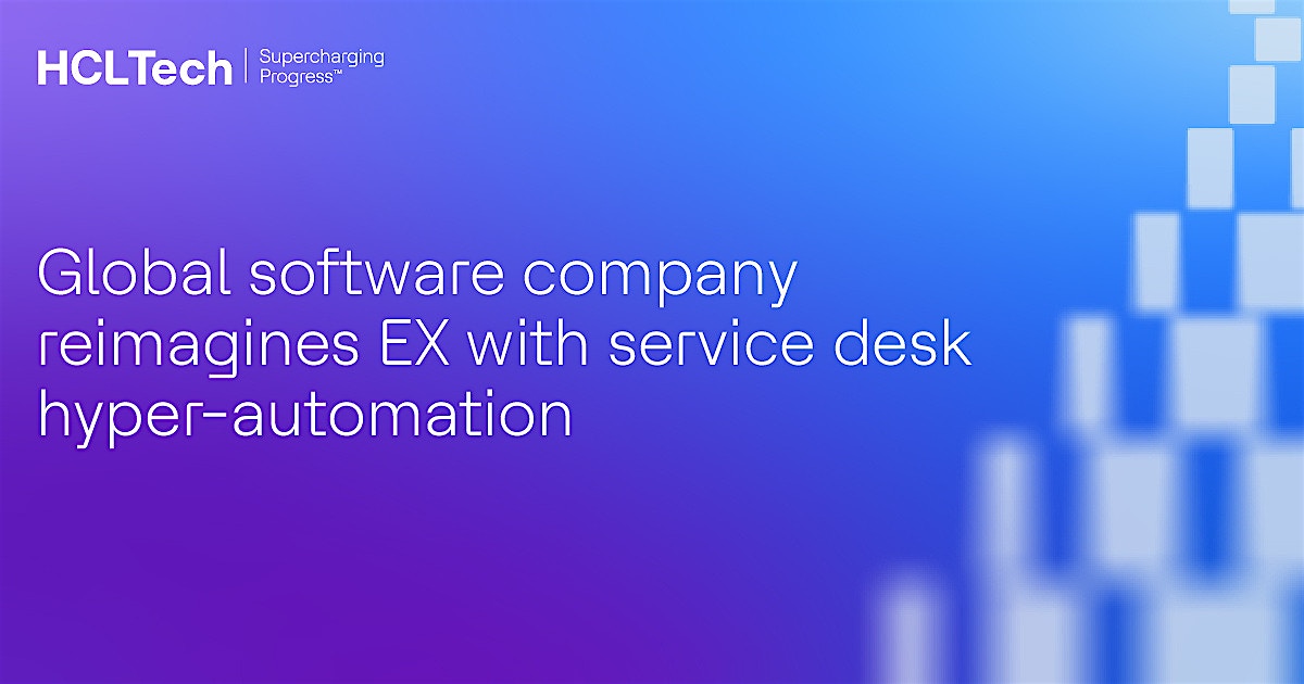 Global software company enhances employee experience | HCLTech